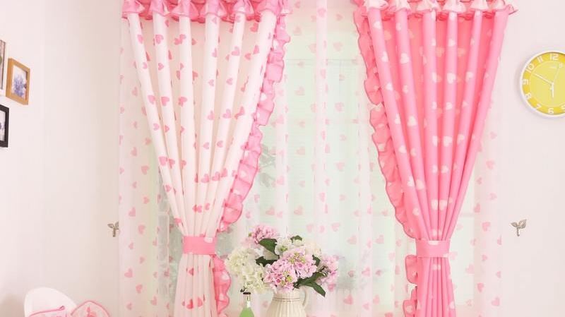 Pink Curtains designs for Girls rooms | Daleeeel.com