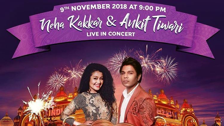 Neha Kakkar and Ankit Tiwari in Global Village on November 9th 2018 ...