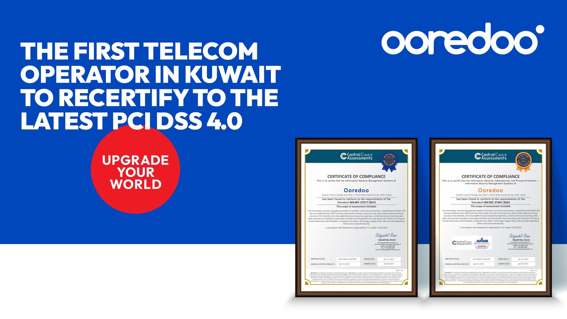 Ooredoo Kuwait leads the way as the first telecom provider to achieve ...